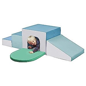 ECR4Kids SoftZone Single Tunnel Maze, Toddler Playset, Contemporary, 6-Piece
