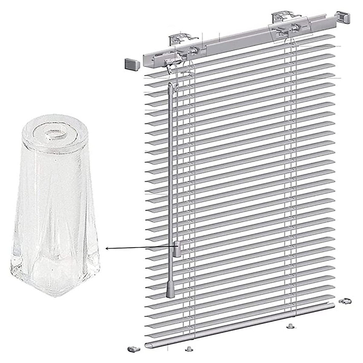 Lerpwige 10pcs Plastic Cord Window Blind Cord Knobs Drops Pull End for Roman Shades Curtain Crafts Drawstring Tassels Pull Cord for Blinds