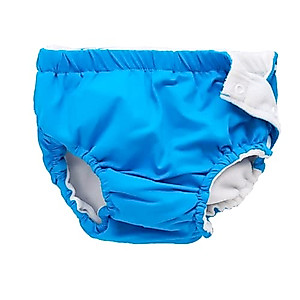 Ijnuhb Washable Baby Swim Diaper Reusable Swimming Diapers for Toddler Swimwear Pants 0-3 Years Boys Shower Gifts (Blue,6 Months)