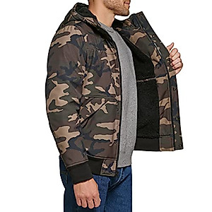Levi's Men's Soft Shell Sherpa Lined Hoody Bomber Jacket, Camouflage, XX-Large