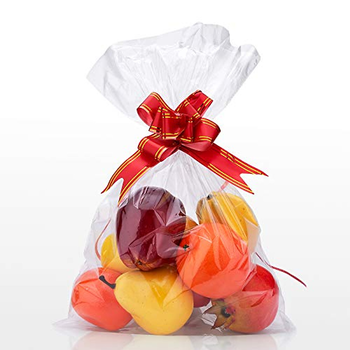 Awpeye Clear Basket Bags, 50 Pack Large Cellophane Wrap for Baskets and Gifts, 12x18 Inches Cellophane Bags, 2 Mil Thick