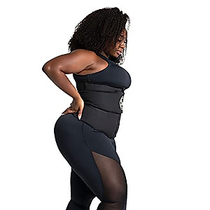What Waist Define Band - Adjustable Latex Compression Slimming Waist Trainer (Black/XS)