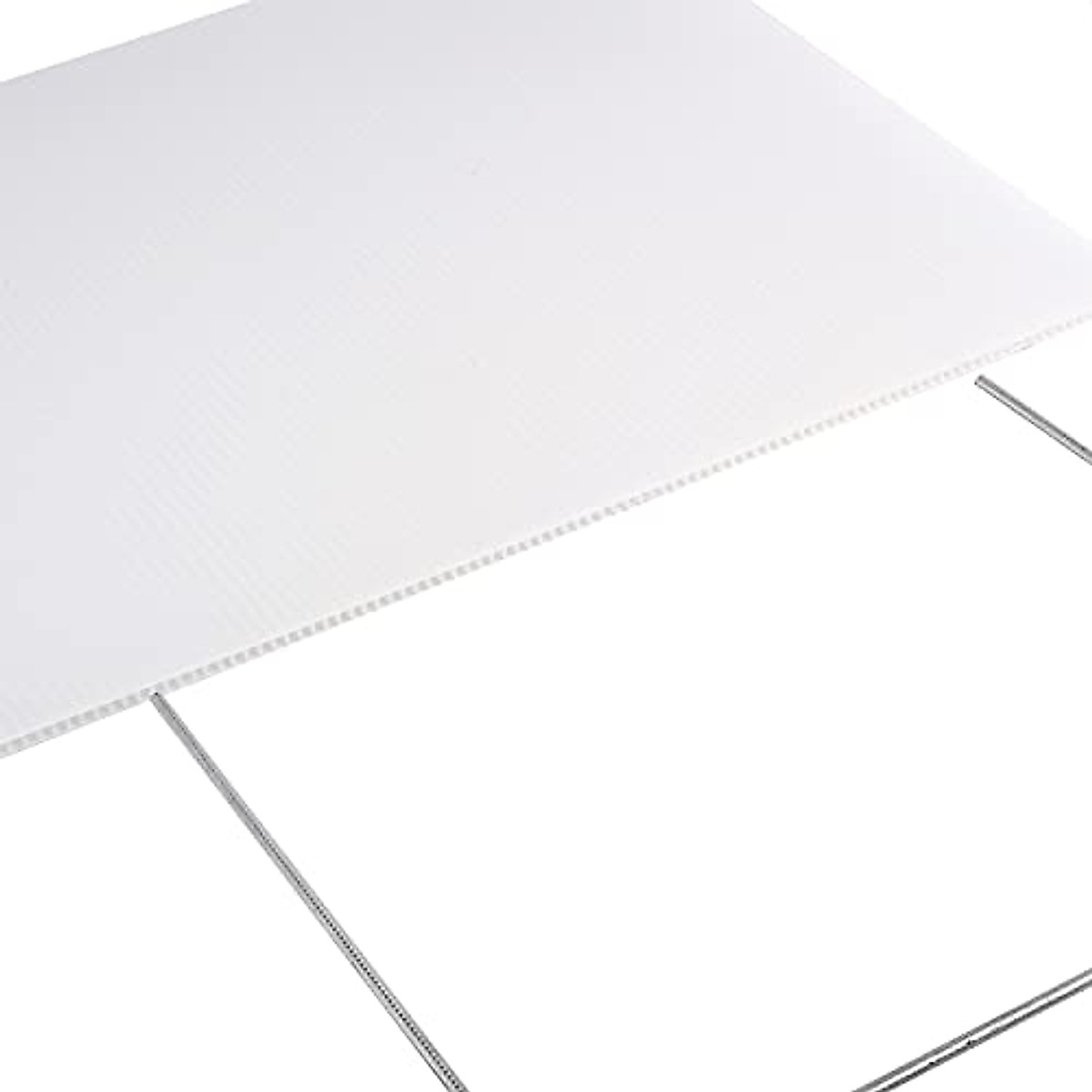 Kichwit 3 Pack Blank Yard Signs with Stakes, 17 x 12 Inches, White Plastic Yard Lawn Sign for Indoor or Outdoor Use