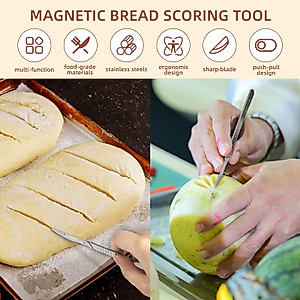CRUIFU 2 PCS Sourdough Bread Lame Scoring Tool, Hand Crafted Bread Lame For Dough Scoring Knife, Tool Sourdough Slashing With 20 Blades Included With Safety Box