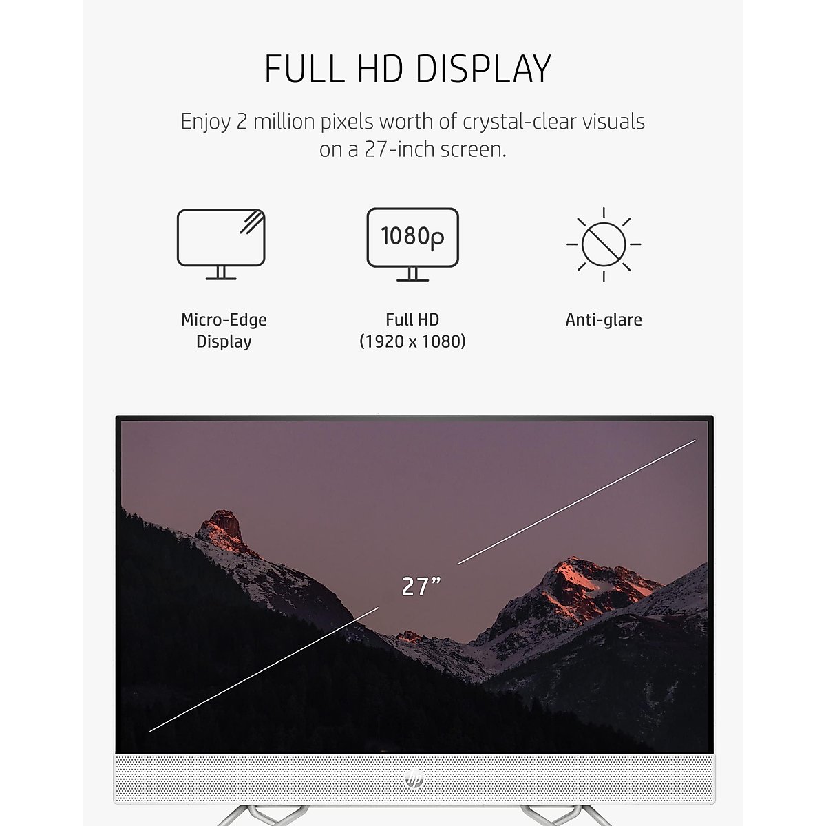 HP All-in-One Desktop Computer, 27" Touchscreen FHD, Octa-Core AMD Ryzen 7 5700U (Beat i7-1165G7), 64GB DDR4 RAM, 4TB SSD, WiFi, Bluetooth, KB & Mouse, Windows 11 Pro, BROAG 64GB Flash Stylus