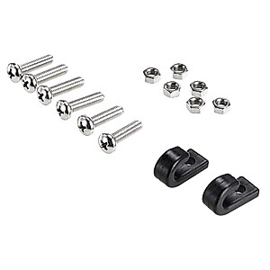 YiMusic 2 Pieces Black Kayak Side Mount Carry Handles with Bungee Screws and J Hook Suit for Kayak Boat Canoe Handles Hardwares