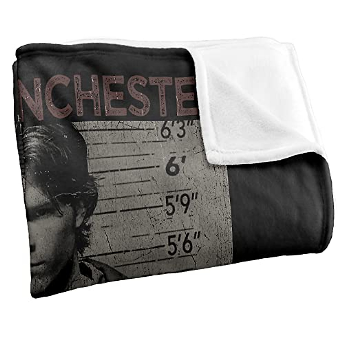 Supernatural Sam Mug Shot Officially Licensed Silky Touch Super Soft Throw Blanket 50" x 60"