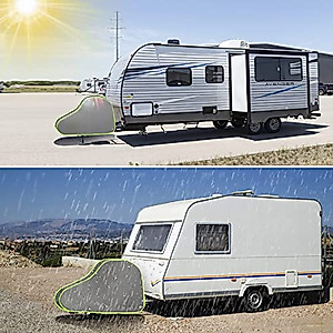 Trailer Hitch Covers, Universal Trailer Hitch Cover Waterproof Cover for Caravan, Tongue Jack Cover, PVC Tow Hitch Cover for Campervan, Caravan and Trailer