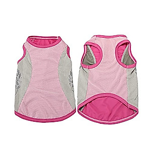 Dog Cooling Vest Instant Cooling T-Shirts for Summer Evaporative Microfiber Sun Protection Jacket Lightweight for Walking, Running High Visibility for Outdoor Activity (XXXL, Pink)