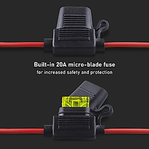 SafeAMP Wire Harness Compatible with NOCO(R) GC008 X-Connect, M10 (3/8in) XL Eyelet Terminal Connector
