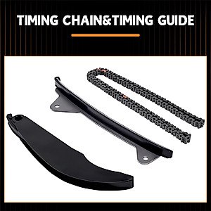 loosoo Timing Chain Kit 24321-2E000, Compatible with Kia Soul 2.0L 2012-2013/Hyundai Elantra 1.8L 2011-2014, w/Intake & Exhaust VVT Gear Sprocket 243502E001+243702E000, Timing Chain Tensioner&Guide