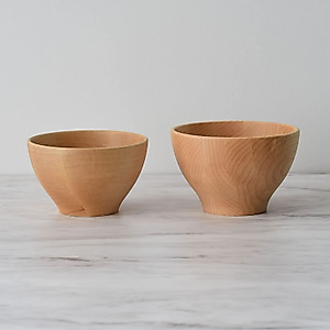 365methods Natural Wood Maple Rice Bowl, Bowl, M, 5.5 inches (14 cm)