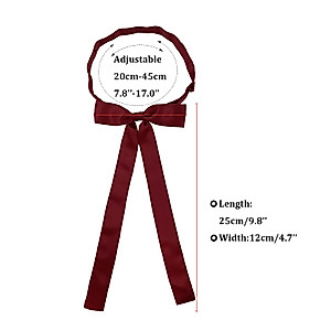 SYAYA Adjustable Long Silk Bow Tie, Pre Tied Necktie For ladies T-shirt Decoration/Christmas/Cosplay/Party/ B11(black)