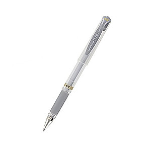Uni-Ball Signo UM-153 Gel Ink Rollerball Pen, 1.0mm, Broad Point, Silver Ink, Pack of 12