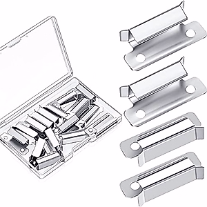 Hotop 16 Pieces Bed Clips Clamp Compatible with Ender 3 Pro, Ender 3 V2, Ender 3S, Ender 5 Pro, CR-20 PRO, CR-10S Pro and Other Creality 3D Printer, Stainless Steel Silver