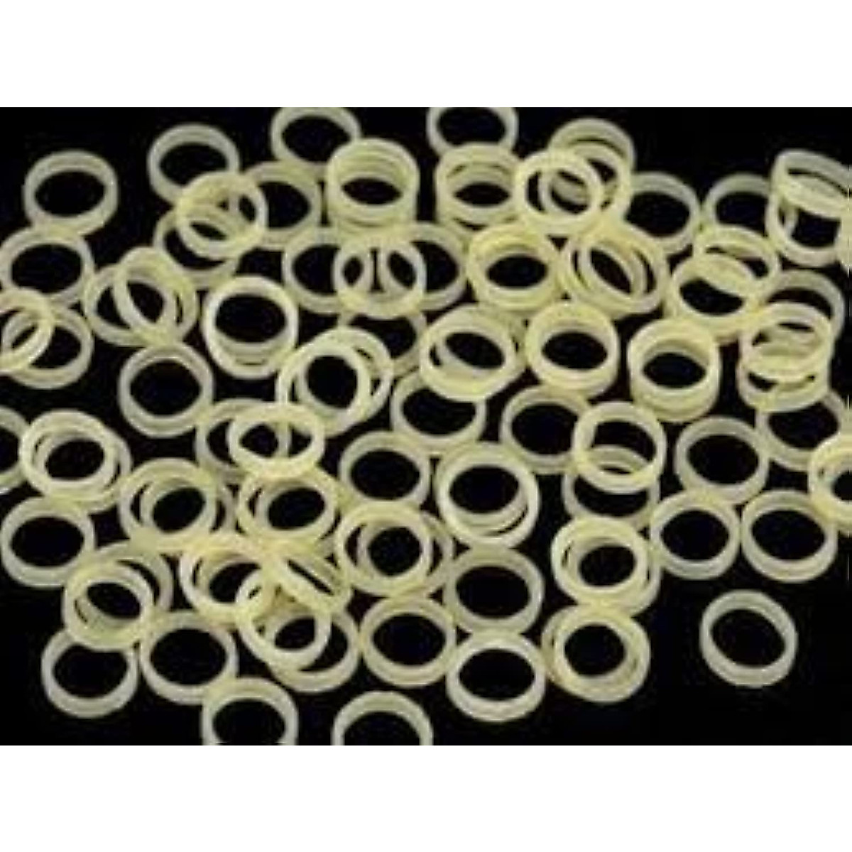 3/16 Inch Orthodontic Elastic Rubber Bands, 100 bands per pack, Natural, Heavy 4.5 Ounces Orthodontic Gap Teeth Bands by AdentalZ