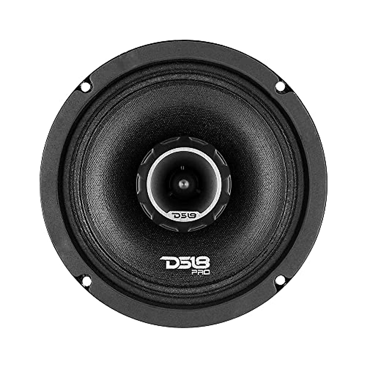 DS18 PRO-ZT6 6.5-Inch 2 Way Pro Audio Midrange Speakers with Built-in Bullet Tweeter 4-Ohms 450W Max 225W RMS Water Resistant - Red Metal Mesh Grill Included (1 Speaker)