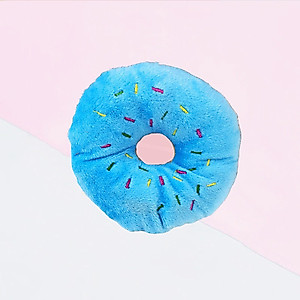 jeeone 1Pcs Donut Dog Toy Squeak Chew Toy Tooth Cleaning Dog Supplies, Bite-Resistant Golden Retriever Teddy Pet, Etc., Dog Training, Sofa Damage Prevention, Donut Pet Toy - Color Randomly