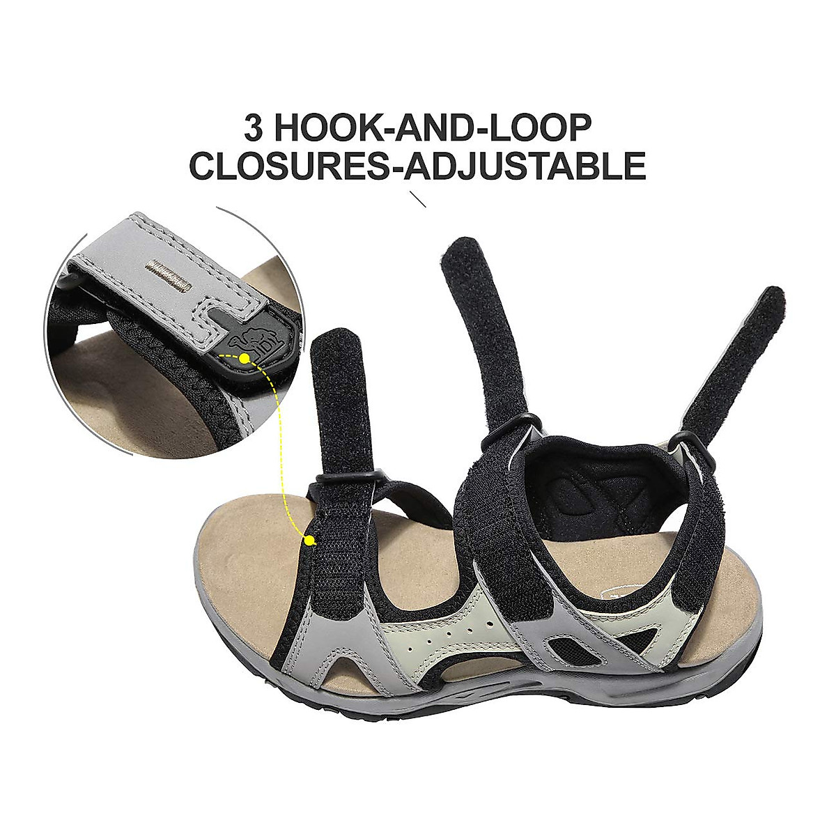 CAMEL CROWN Comfortable Hiking Sandals for Women Waterproof Sport Sandals for Walking Beach Water with Arch Support