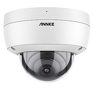 ANNKE C500 5MP PoE Security IP Dome Camera, Super HD H.265+ Night Vision, Remote Access Built-in Mic, Support 256 GB TF Card, IP67 Outdoor Weatherproof & IK10 Vandal-Proof