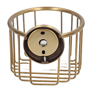 Toilet Paper Holder Stand, Brass Toilet Tissue Organizer Wall Mounted Toilet Paper Holder Tissue Roll Storage Rack Bathroom Tissue Organizer Tissue Roll Basket Rack for Bathroom