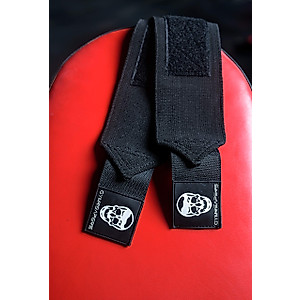 Wrist Wraps Weightlifting - Stiff Heavy Duty 18" Wraps With Thick Thumb Loop For Powerlifting, Bodybuilding, Cross Training, & Heavy Presses (Black - Medium Stiff, 18")