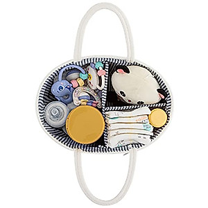 GREATALE Baby Diaper Caddy Organizer - Portable Rope Nursery Storage Bin for Changing Table & Car - Diaper Storage Basket with Removable Divider (Brown)