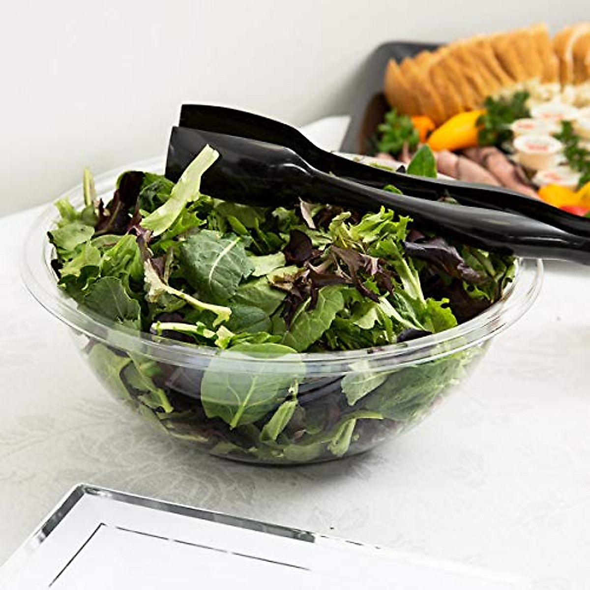 Fineline Settings Super Bowls Clear 160 Oz. Salad Bowl PET 25 Pieces