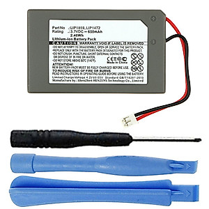 MPF Products LIP1472 LIP1859 Battery Pack Replacement Compatible with Sony Playstation 3 PS3 SIXAXIS Wireless Controller with Installation Tools