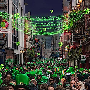 JMEXSUSS 66ft 200 LED Green String Lights Outdoor, Green Christmas Lights Clear Wire, 8 Modes Waterproof St. Patrick's Day Lights Plug in for Tree Garden Party Outdoor Decorations