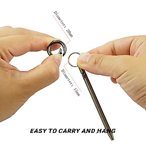 YEEMO Mini Pen,Non-Toxic Titanium EDC Pen with Keychain, Compact and Stylish Small Pen(Only 82mm in Length and Comes with 2 Refill Cartridges)