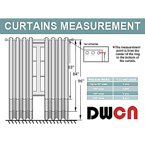 DWCN Beige Blackout Curtains for Bedroom, Room Darkening Thermal Insulated Light Blocking Curtains 45 Inch Length, Set of 2, W42 x L45
