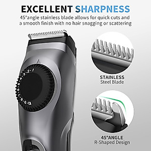 GAERUO Beard Trimmer for Men, Precision Adjustable Trimmer, 38 Length Level Detail Trimmer Hair Clippers, Fast USB Cordless Rechargeable Mens Trimmer Grooming Kit for Body Face Mustache Hair