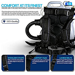 AlphaWorks ULV Fogger Backpack Sprayer, 3 Gal, Corded 120V - for Lawn/Garden, Hydroponics, Disinfectant