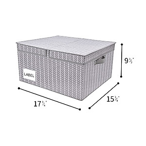 GRANNY SAYS Bundle of 2-Pack Closet Bins with Lids for Storage & 2-Pack Socks Storage Organizers
