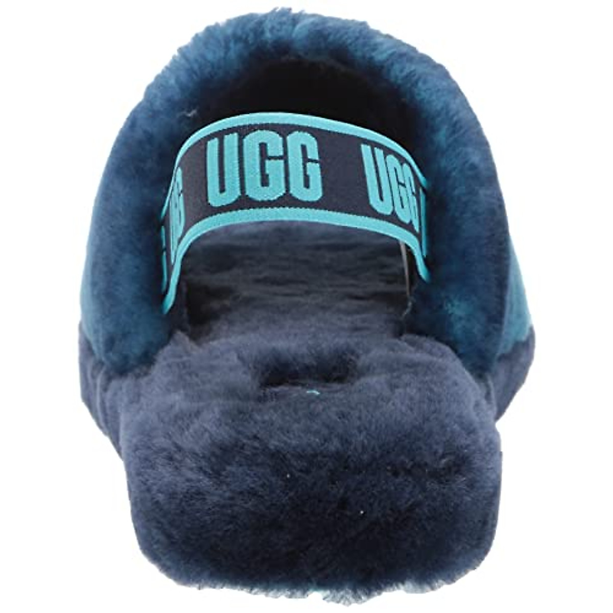 UGG K Fluff Yeah Gradient Slipper, Blue Combo, 5 US Unisex Big Kid