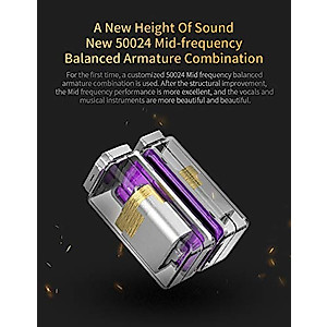 CCA CA16 in Ear Monitor Headphones HiFi 16 Units Balanced IEM High Clarity Sport Earbuds Noise Cancelling Audiophile Bass Earphone for Musicians Singer