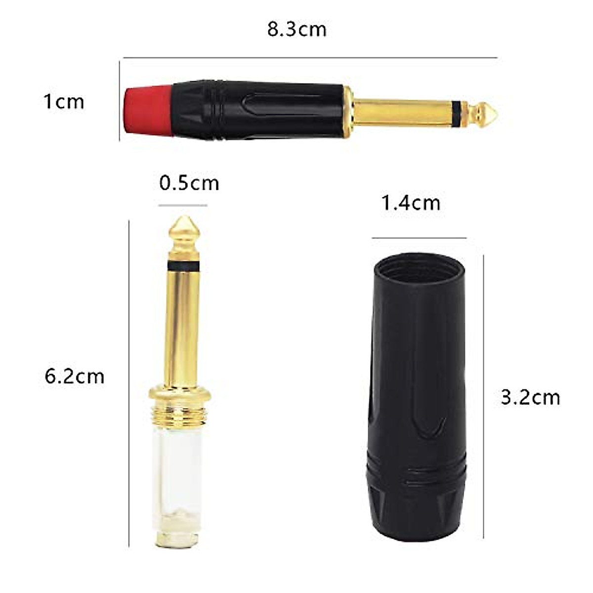 Yuchenfeng 1/4 TS to Banana Plugs Speaker Cable 6.35mm TS to Banana Plugs Speaker Audio Wire 1/4 TS Male to Dual Banana Plugs 14AWG 16.4FT OFC Hi-Fi Speaker Cable for DJ Applications Mixers