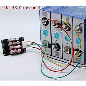 3S 4S 12V 5A Battery Active Equalizer BMS Balancer Lipo Li-ion LFP LiFePO4 Lithium Battery Balance Active Energy Transfer Equalization Module Faster Whole Group Capacitor Balancer PCB