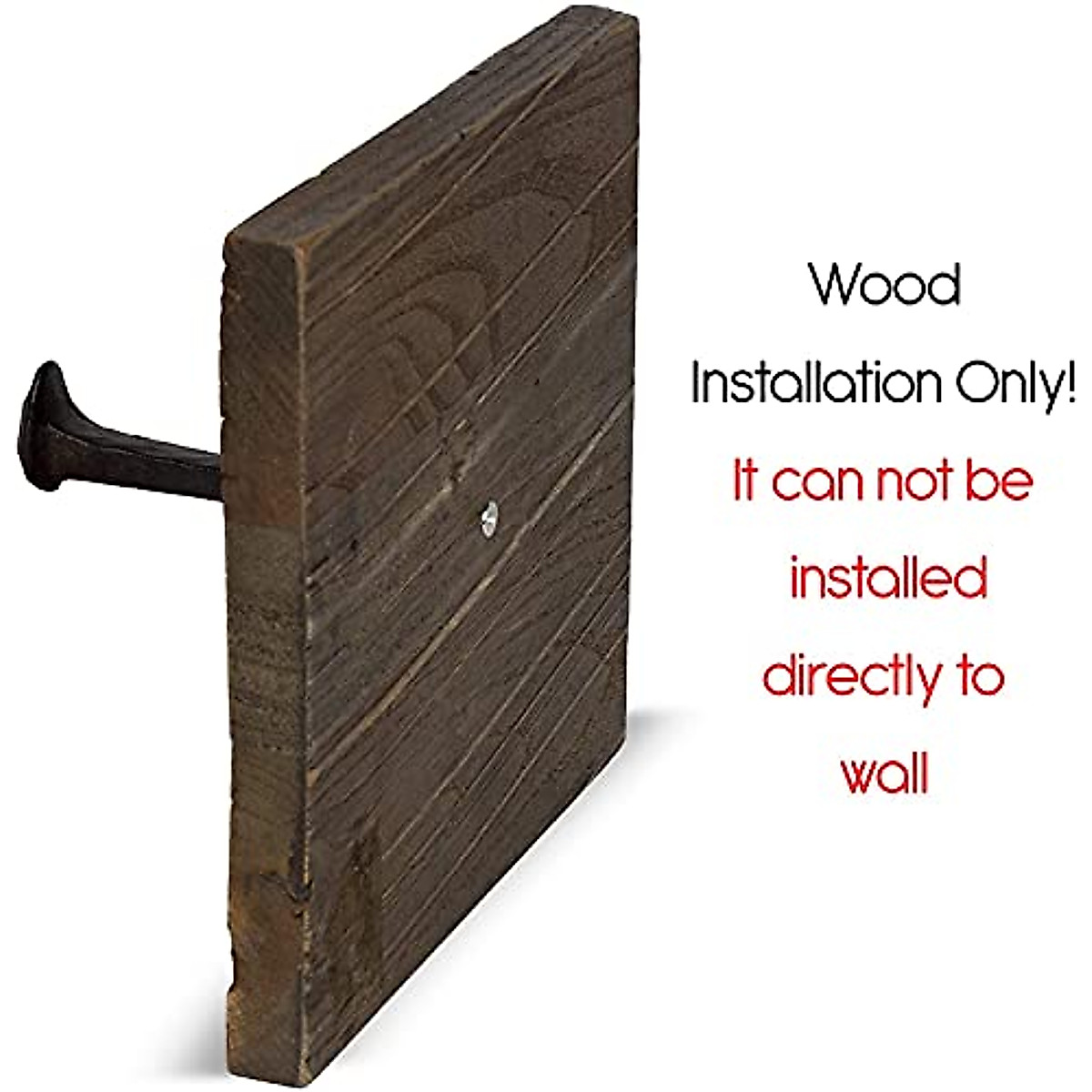 Rustic State Ray Screw in Wall Mount Cast Iron Hooks Coat Towel Bag Hat Hanger Multiuse Entryway Railroad Spike Rack Black Set of 4