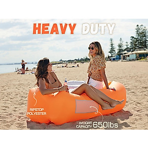 WEKAPO Inflatable Lounger Air Sofa Hammock-Portable,Water Proof& Anti-Air Leaking Design-Ideal Couch for Backyard Lakeside Beach Traveling Camping Picnics & Music Festivals