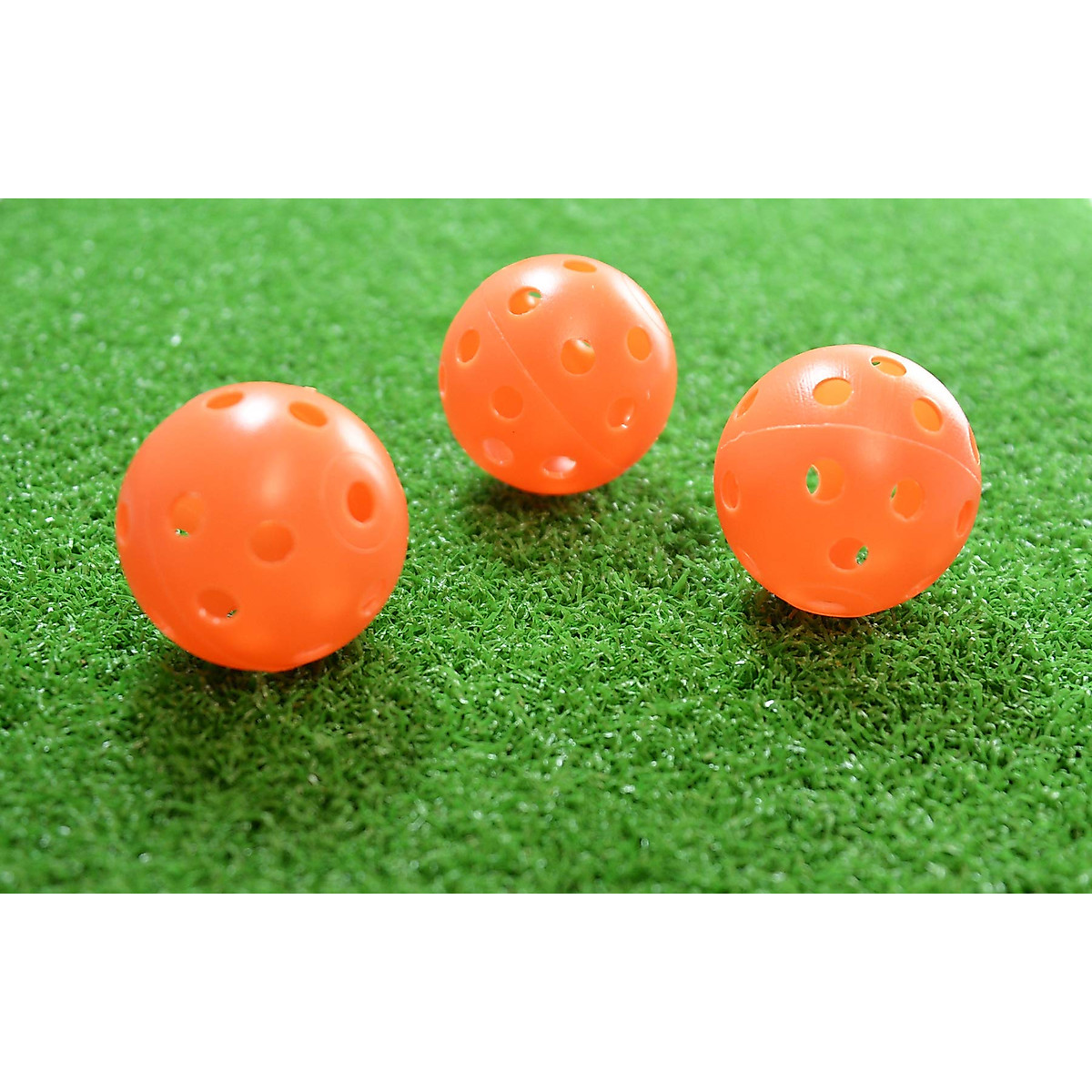 PrideSports Golf PAWB5612 Orange Perforated Practice Balls,12 pcs