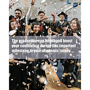 ZYIJUNY Graduation Cap Headband Secures Your Grad Cap Upgrade Insert Hat Accessories for Graduates Gift for Girls