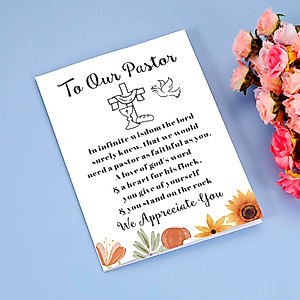 GGOJAGST Pastor Appreciation Cards Pastor Appreciation Gifts Religious Pastor Gifts for Men Women Pastor Birthday Card Pastor Wife Appreciation Gifts Thank You Gift for Pastor Anniversary Card