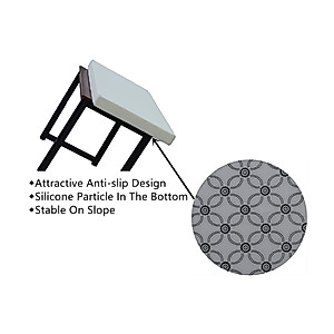 Ginsimar Custom Cushion Indoor/Outdoor, Bench Pad, Bay Window Cushion, Chair Pads, Sofa Cushion, Window Seat Pad (White,17.7"x17.7"x4")