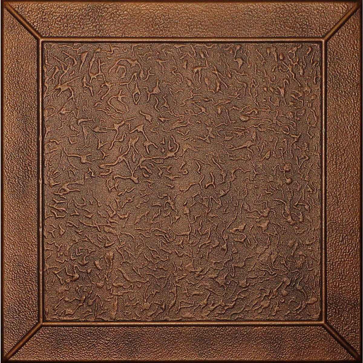 R27 Antique Bronze 20x20 Amazing Styrofoam Tin Look Ceiling Tiles Easy to Glue Up On Any Type of Surface