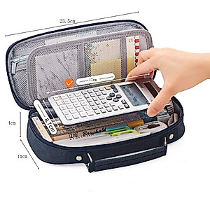 Pen case Pencil case Large capacity Fashionable Pencil case Boys Girls Elementary school students Junior high school students High school students University students For working adults(Pink)