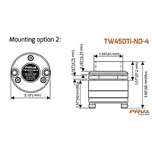 PRV AUDIO Bullet Tweeter TW450TI-ND-4 120 Watts Program Power, 4 Ohm, 60 Watts RMS, 1 in Super Tweeter for Professional Audio, High Output Home Audio, High SPL Car Audio Systems (Single)