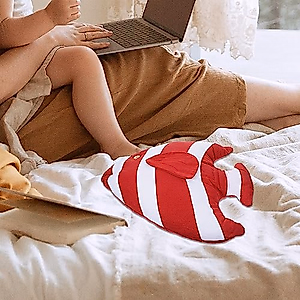 Garneck Tropical Fish Decorative Throw Pillow, Cotton Cushion Aesthetic Accent Pillow Fish Throw Pillow for Couch Dorm Bed Beachy Room Decor, 17.3x15.3 Inch