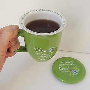 Cathedral Art Ceramic Mug and Coaster - Mom, Multicolored